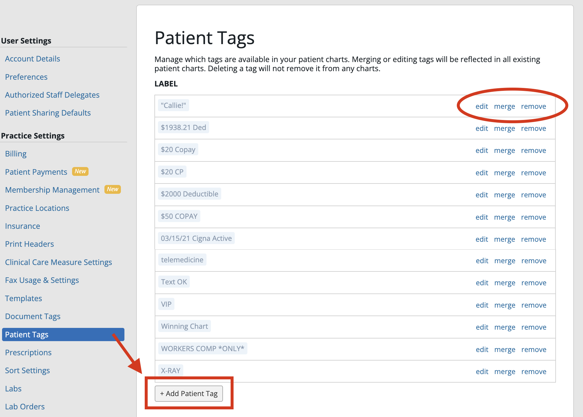 Patient Tags Guide- Classifying patients for administrative efficiency