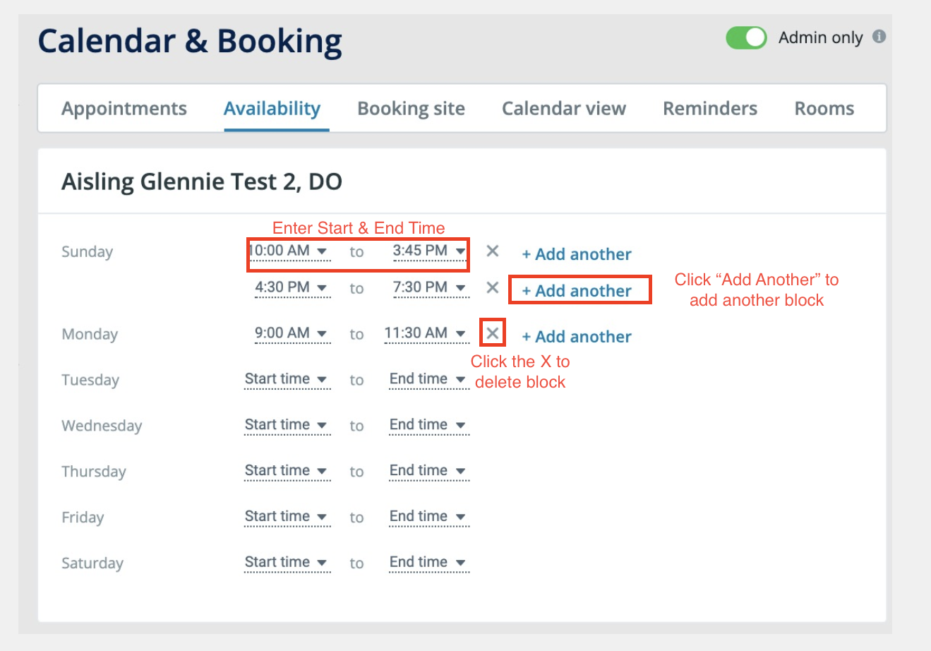 Patient Booking Site Guide