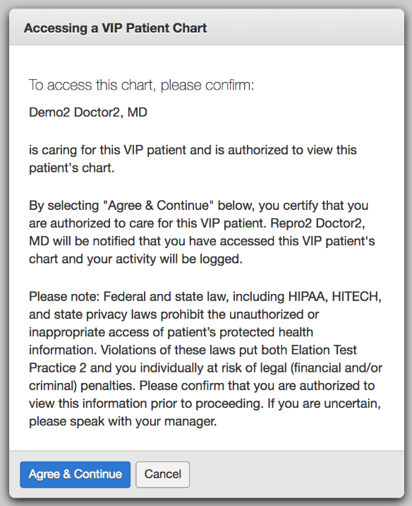 VIP Charts- Limiting access to certain patient charts