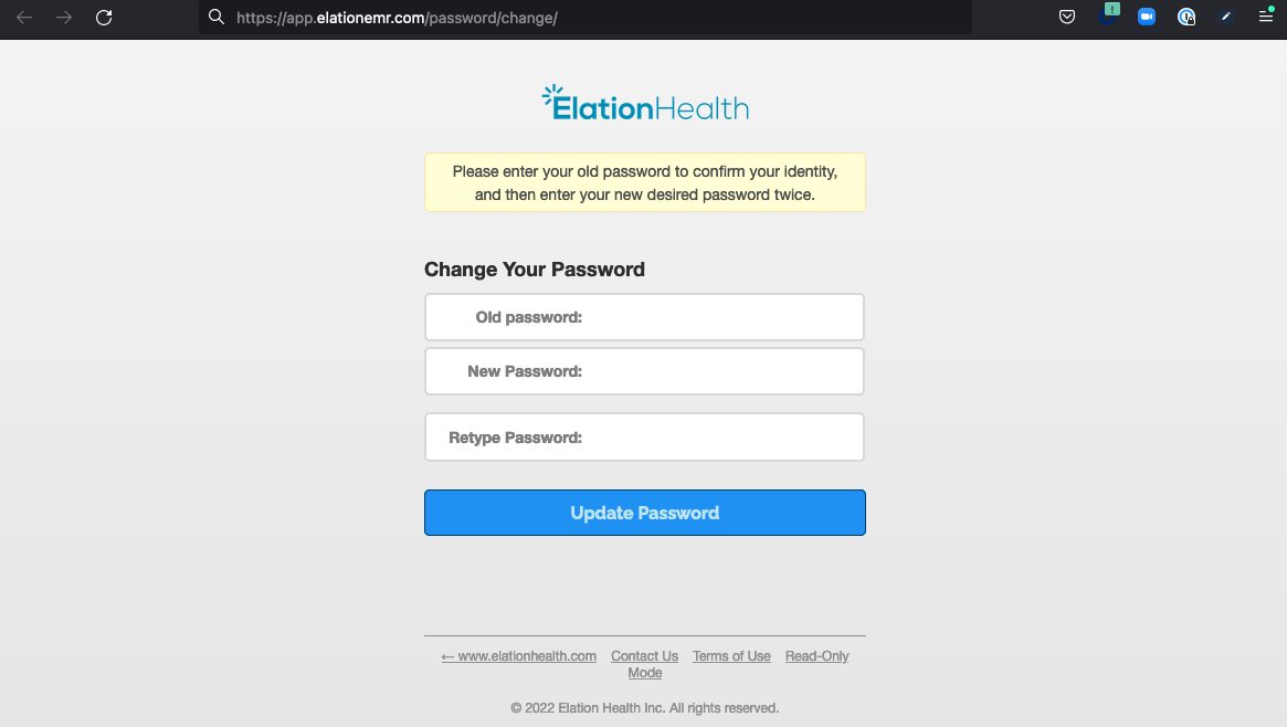 User Accounts Guide- Changing your password
