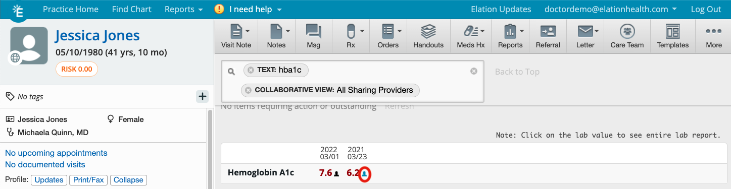 Patient Chart Guide- Using the Collaborative View to share patient charts