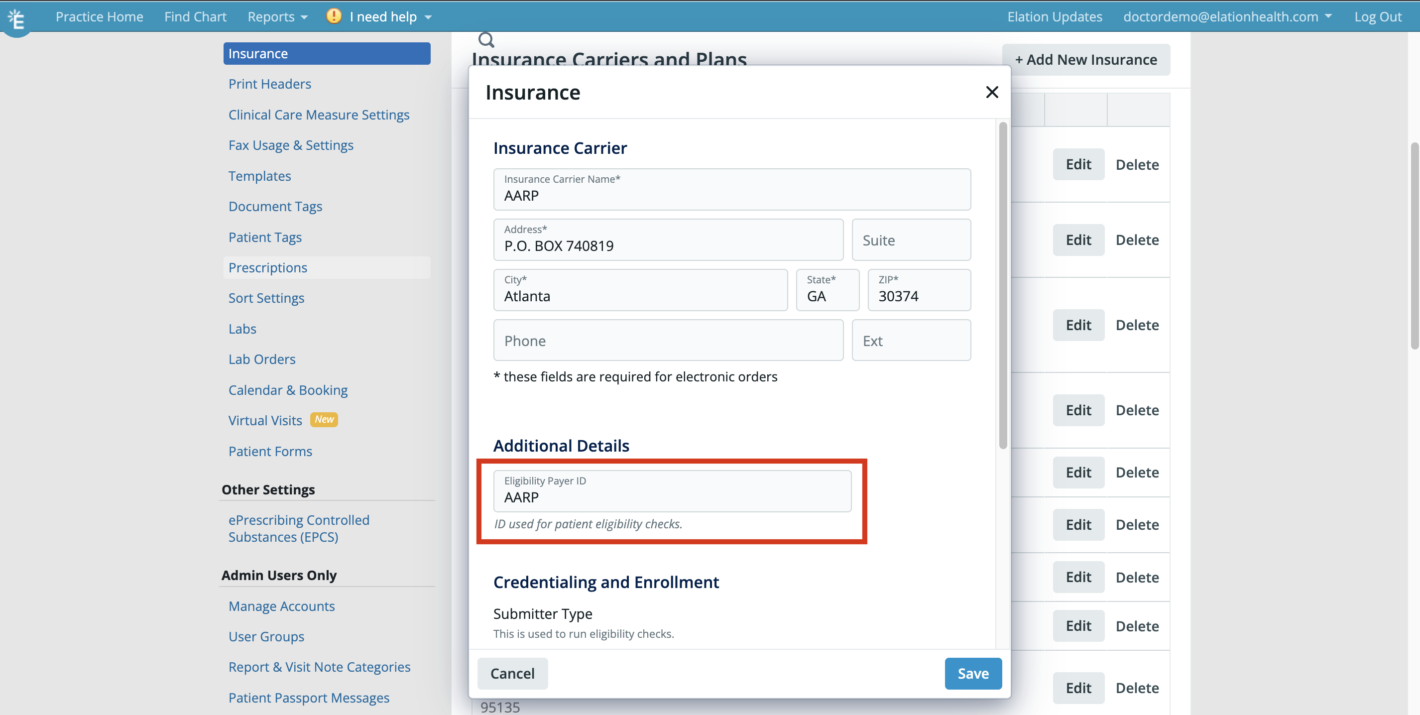 Patient Chart Guide- Checking for patient's insurance eligibility in ...