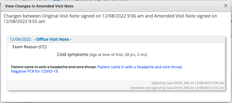 Visit Note Documentation Guide- Amending signed Visit Notes