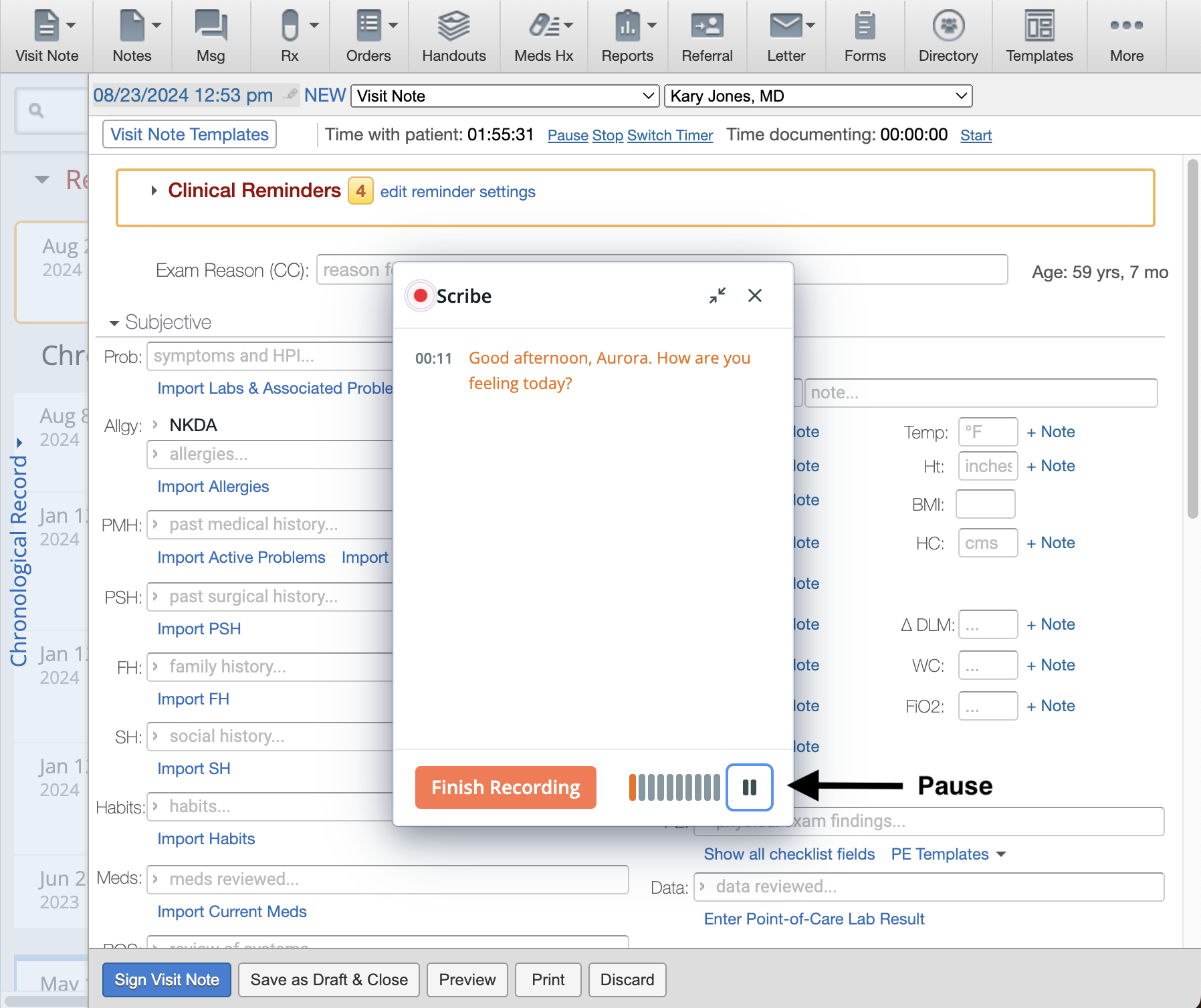 Note Assist Guide- Scribing visit notes in Elation EHR (Add-On)